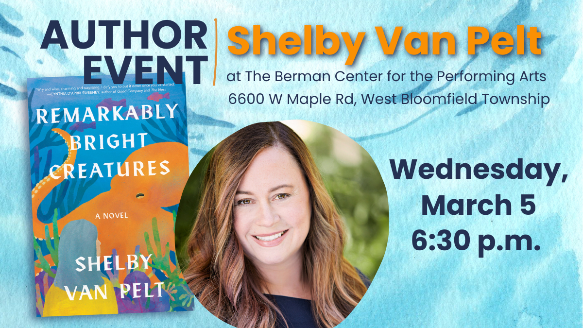 Author Event - Shelby Van Pelt at The Berman Center for the Performing Arts - Wednesday, March 5 ...